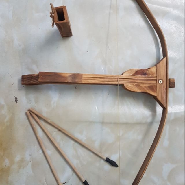 WOODEN CROSSBOW FREE 3 RUBBER TIP ARROWS | Shopee Malaysia