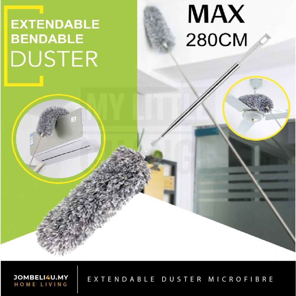 280cm Extendable Long Mop Long Microfiber Duster L Shape Stretchable ...