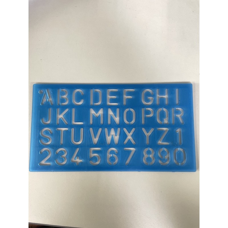 AKINA SAVE 10mm 20mm 30mm 40mm Stencil Ruler Plate Alphabet & Number ...