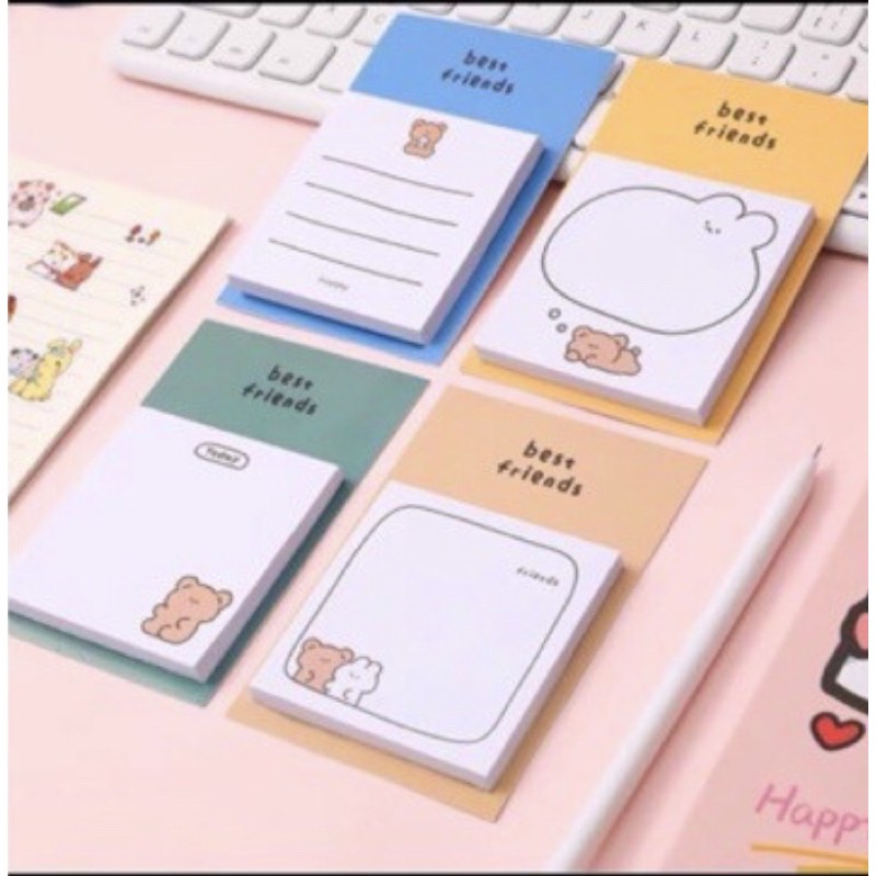 Best friend note paper (with many cute and cute pictures) | Shopee Malaysia