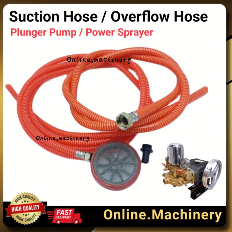 30/40/60# 3 meter Plunger Pump / Power Sprayer Suction Hose Overflow ...
