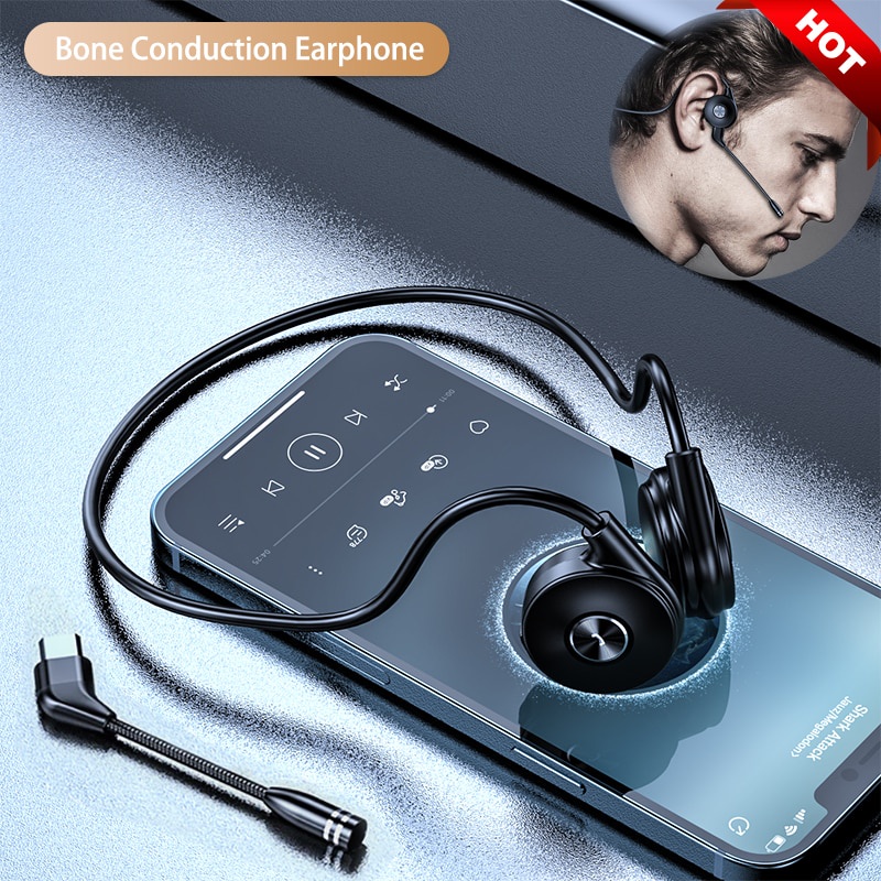 New Bone Conduction Earphone Fone Bluetooth Wear Open Ear Hook Light ...