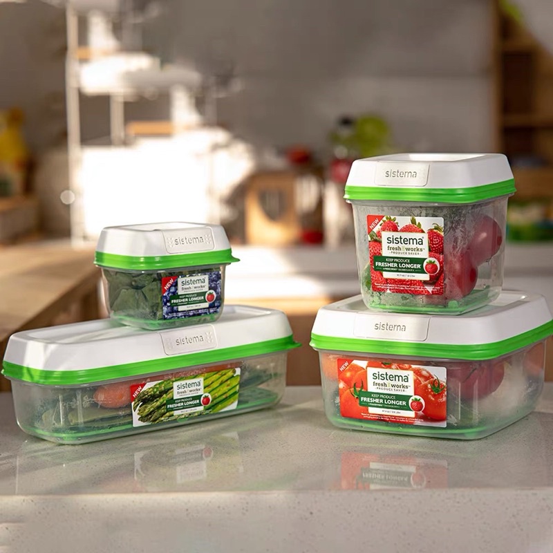 Rubbermaid / sistema FreshWorks Produce Saver Vegetable Container Keeps ...