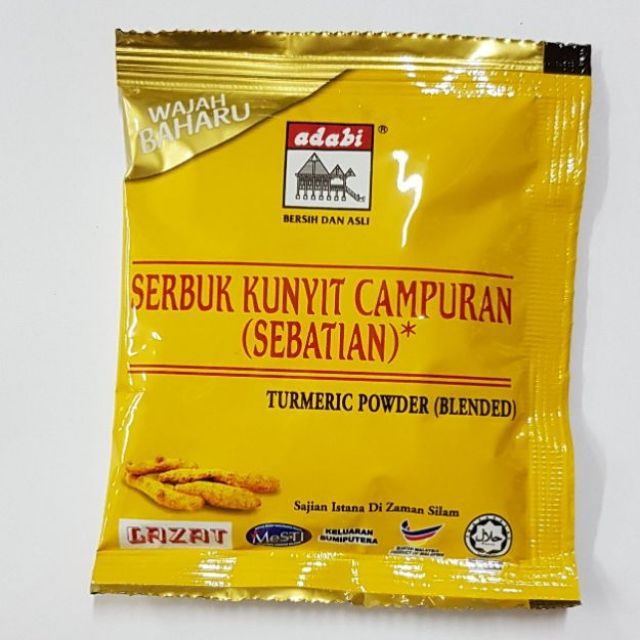 SERBUK KUNYIT ADABI 30g / 250g | Shopee Malaysia
