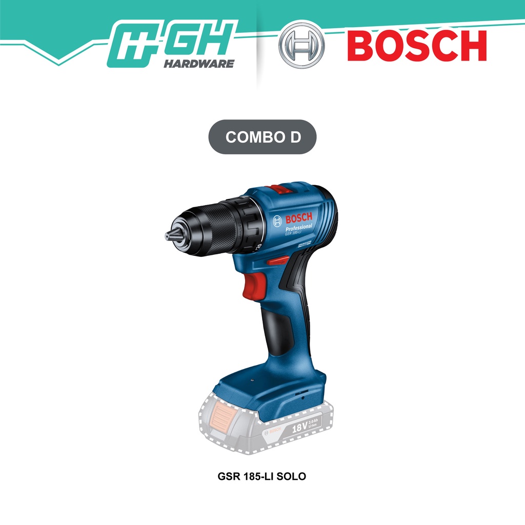 [ GH HARDWARE ] BOSCH GSR 185 LI Cordless Drill / Driver With 2.0 AH ...