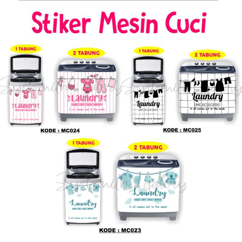 MESIN Washing Machine Sticker 1 Tube Washing Machine Sticker 2 Tube ...