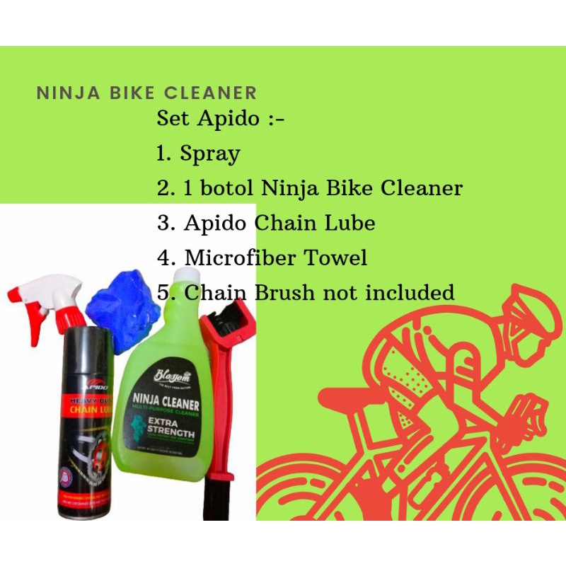 NINJA BIKE CLEANER/PENCUCI RANTAI MOTORSIKAL/PENCUCI KENDERAAN | Shopee ...