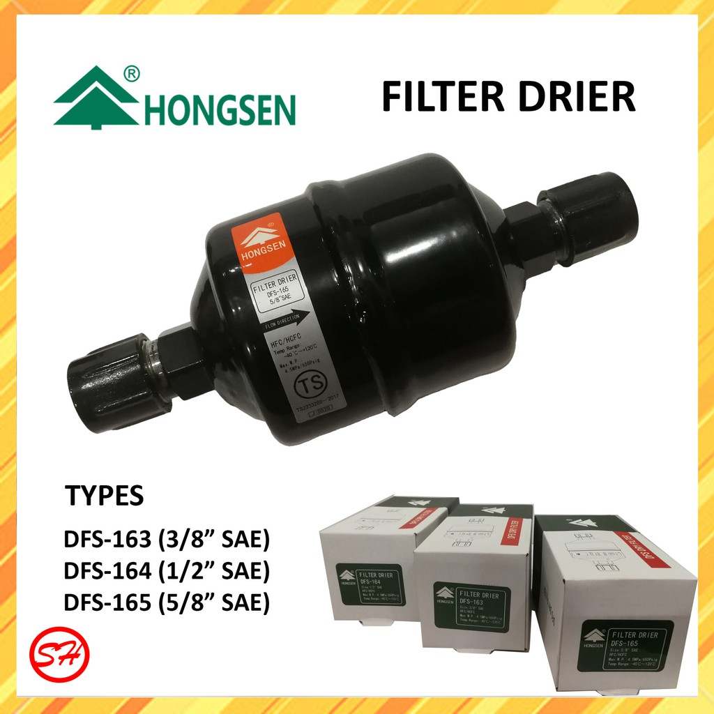 HONGSEN FILTER DRIER DFS-163 DFS-164 DFS-165 3/8" 1/2" 5/8" AIR ...