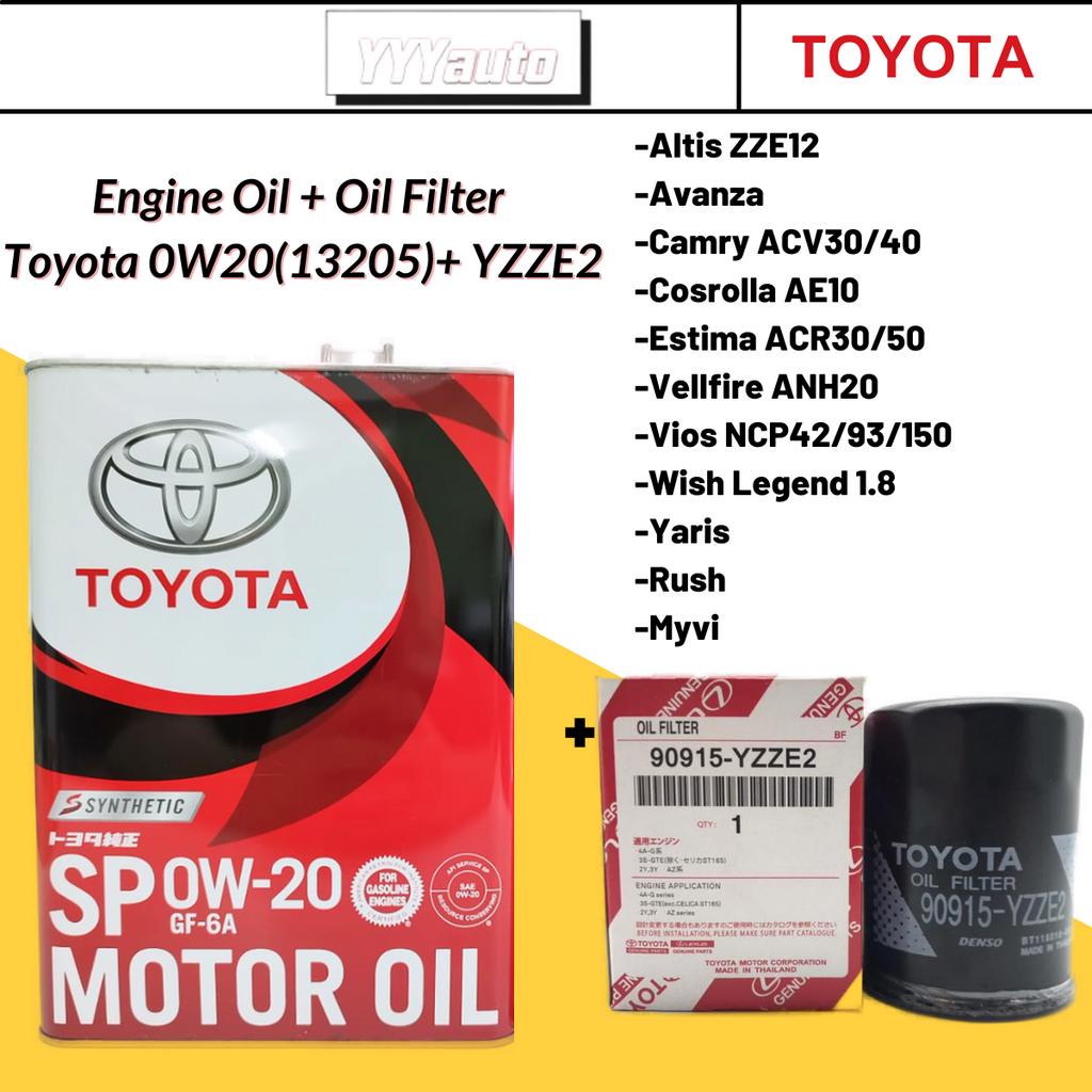 100% Original Toyota 0W-20 0W20 Synthetic SP GF-6A Engine Oil 4L ...