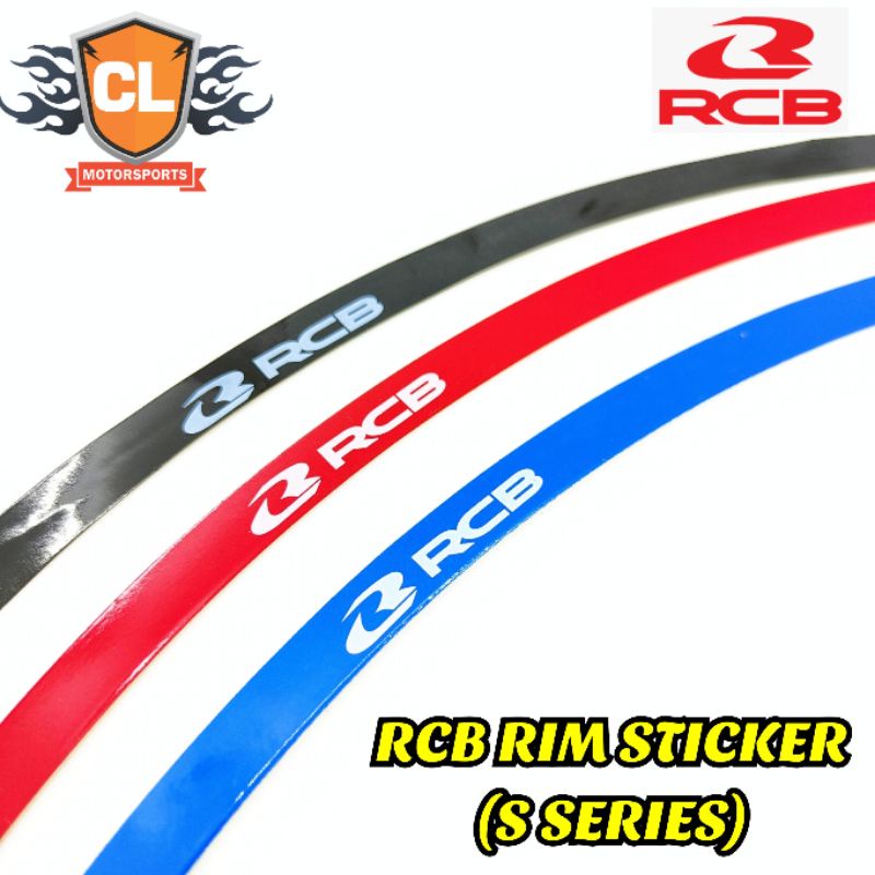 RB RCB RIM STICKER S SERIES ( BLACK / BLUE / RED ) | Shopee Malaysia