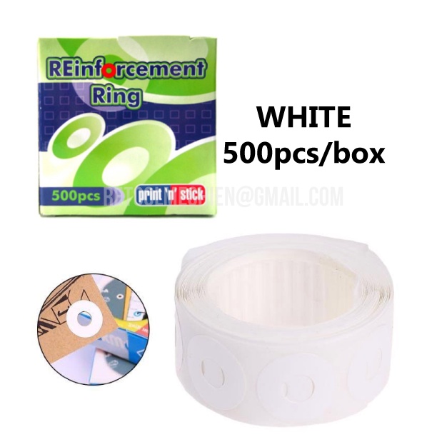 [Ready Stock] 500pcs Reinforcement Ring Sticker Round/Paper Puncher ...