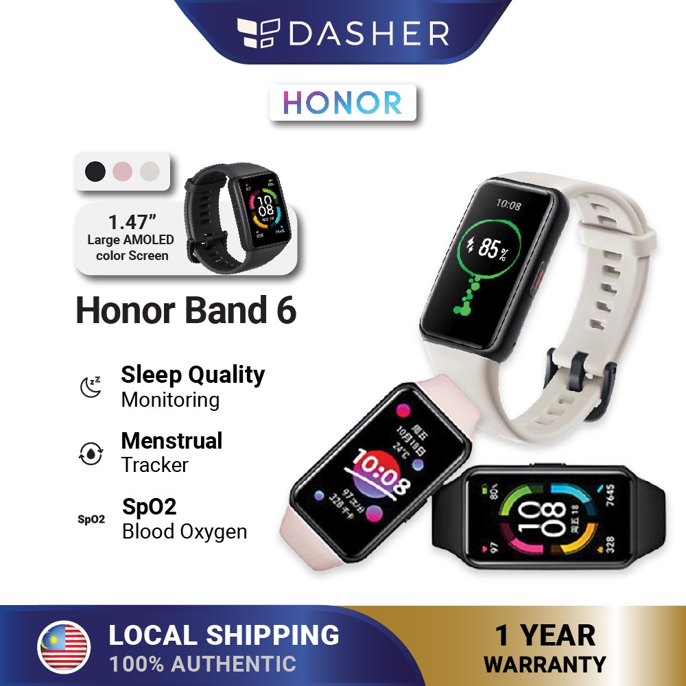 Honor Latest Band 6 Amoled Smart Wristband Oximeter Blood Oxygen SpO2 ...