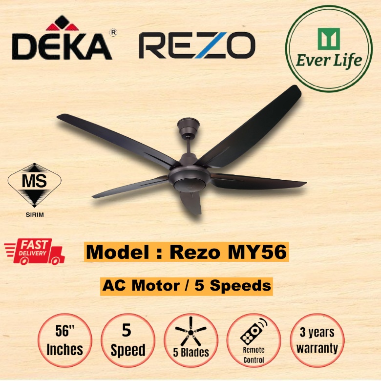 DEKA XR5 / XR10 / REZO VENTUS MY56 CEILING FAN WITH REMOTE CONTROL ...