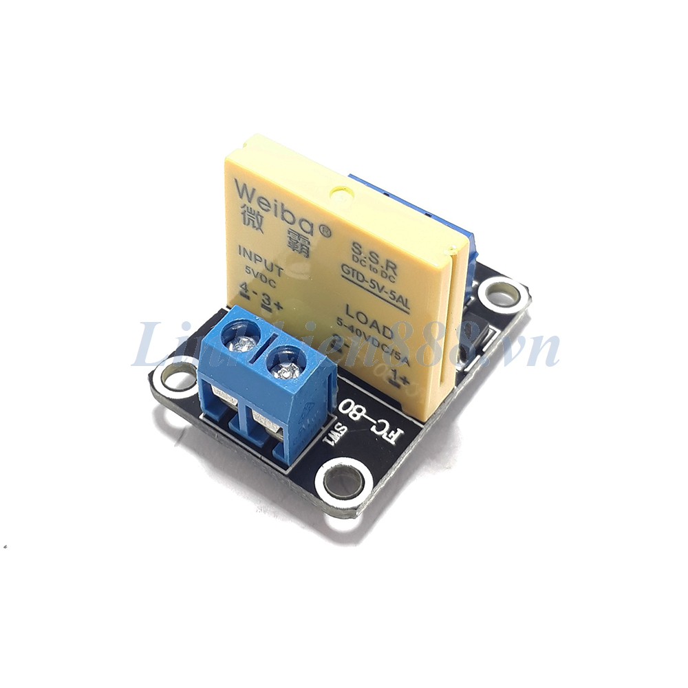 Semiconductor Relay Module Input DC 3-32V Output DC 5V-40V 5A 1 Channel ...