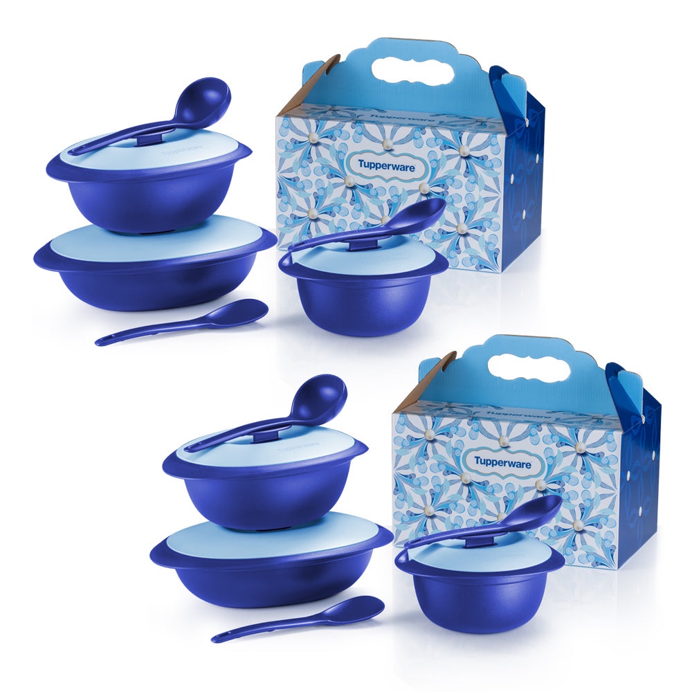 🔥GIFT SERIES🔥 Tupperware Royale Blue Petit Serveware | Blossom ...