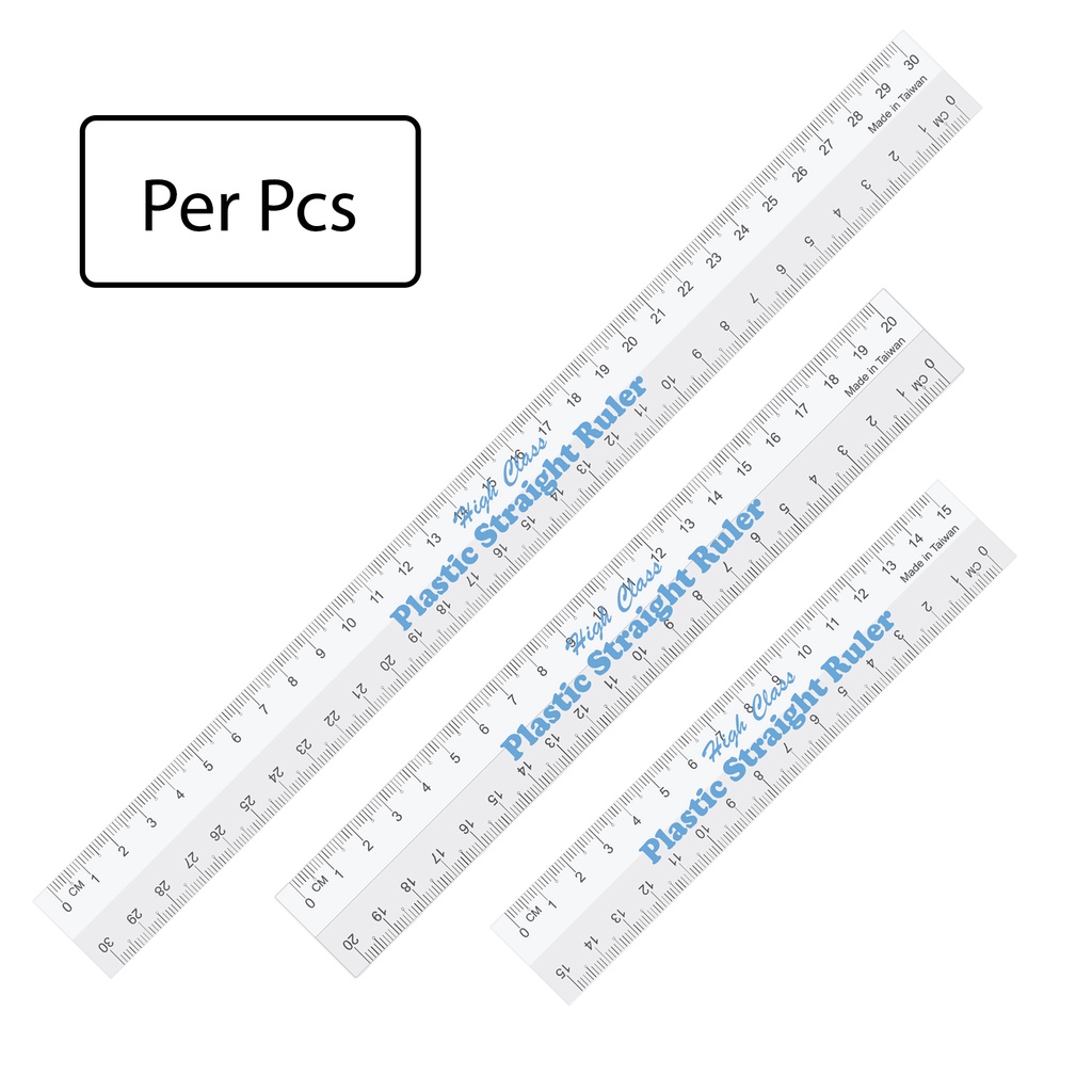 Ruler | High Class Plastic Straight Ruler (1 pcs) (15cm/ 20cm/ 30cm) | Shopee Malaysia