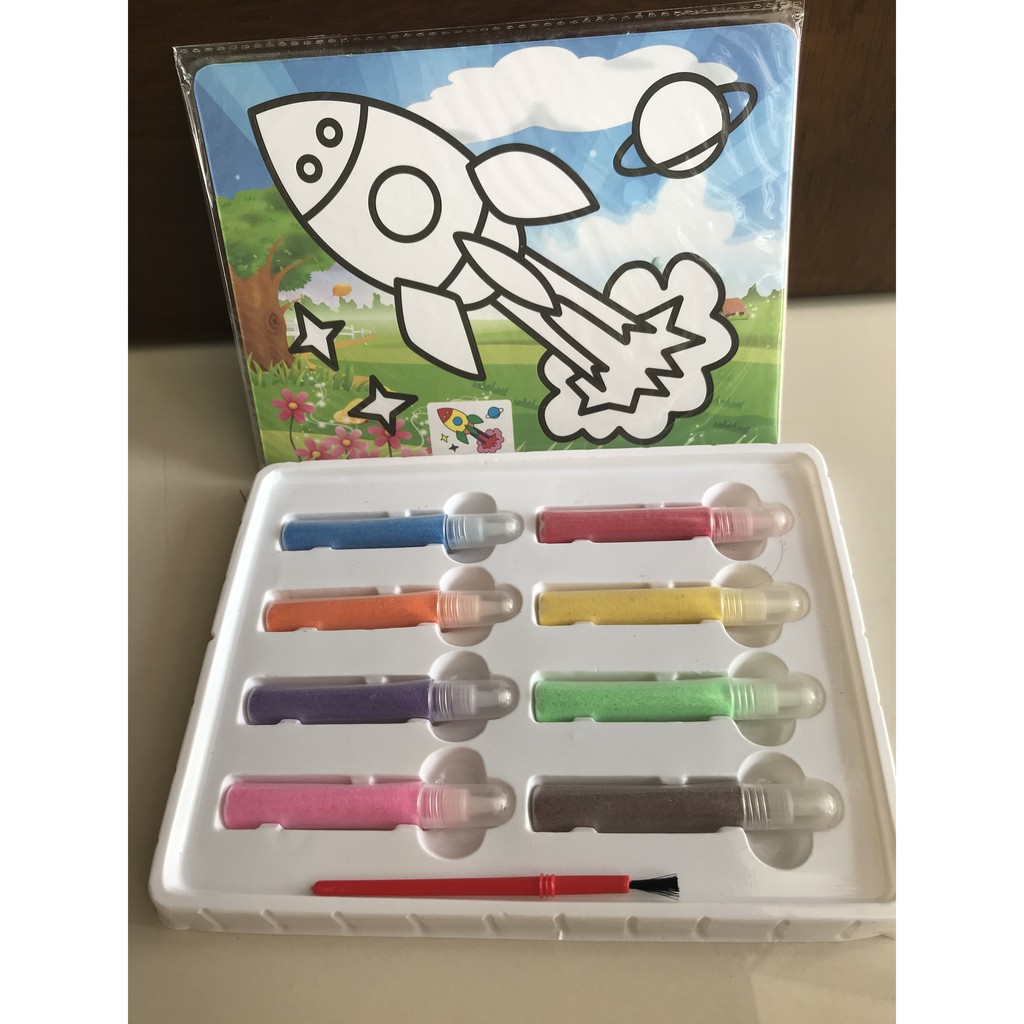 [Ready Stock] DIY Kids Arts Colored Sand Painting Kit Set, DIY Pasir ...
