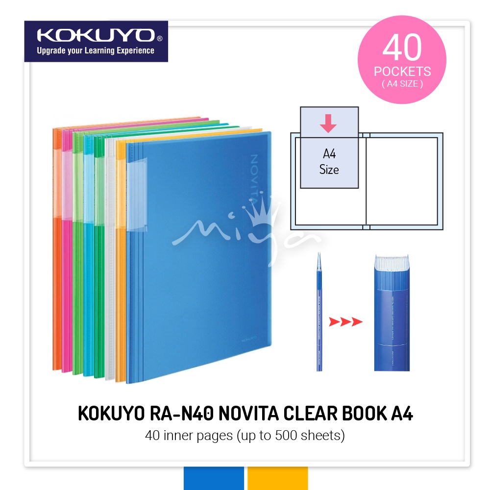 KOKUYO RA-N20 Novita Clear Book File A4 - 20 / 40 pockets | Shopee Malaysia