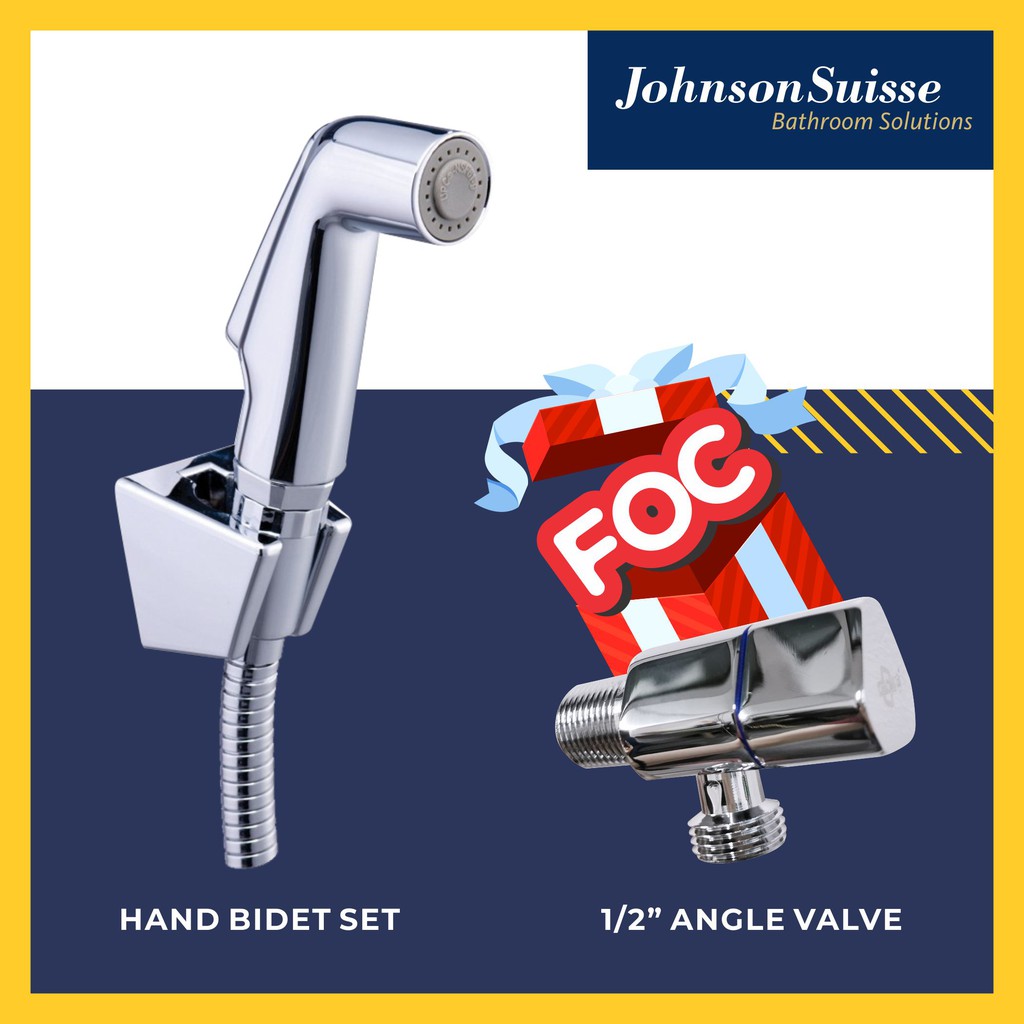 Johnson Suisse Hand Bidet with Hand Spray, 1.2m Flexible Hose/bidet ...