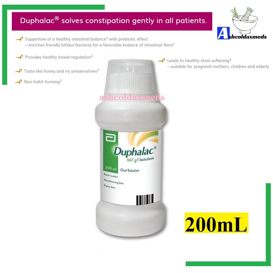 Duphalac Lactulose (667MG/ML) ORAL SOLUTION 200ML (Sembelit untuk umur ...