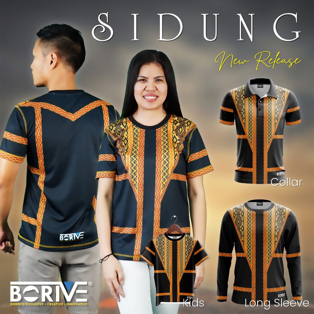 [𝐁𝐎𝐑𝐈𝐕𝐄] T-shirt KDMR Edition (Sidung) Jersey Corak Etnik Borneo Round ...
