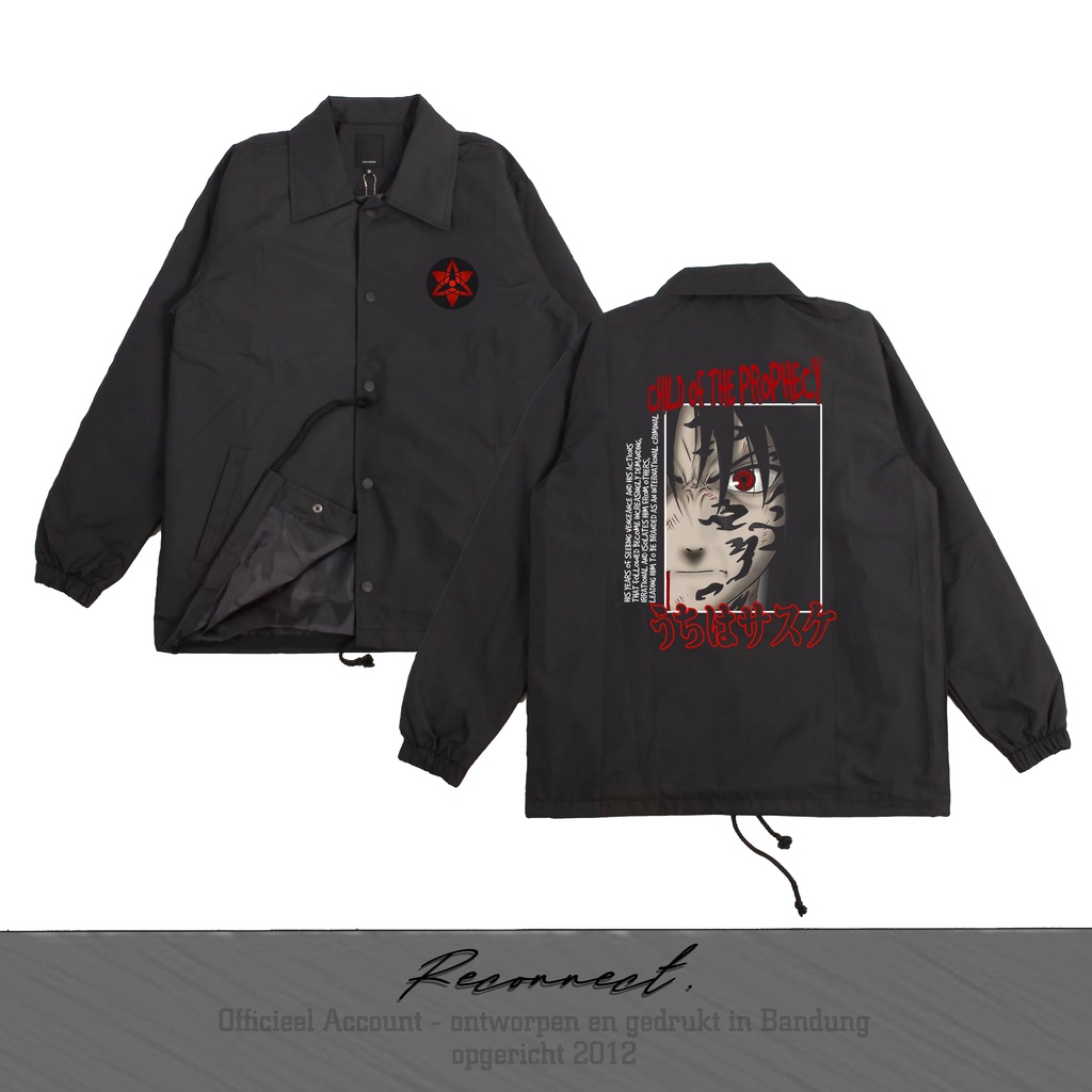 Reconnect Coach Jacket Japanese Anime Naruto Sasuke Uchiha - Unisex ...