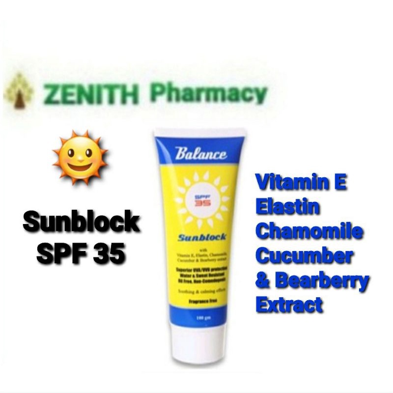 Balance SPF 35 Sunscreen (Sunblock) 100gm Exp:04/2024 | Shopee Malaysia