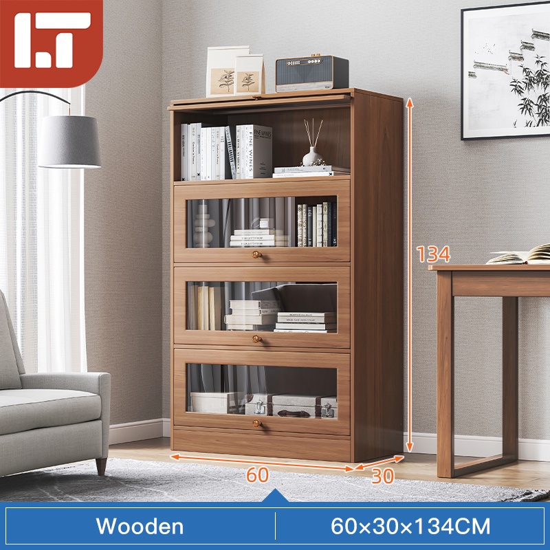 Glass Door Book Cabinet Display Cabinet Storage Cabinet Office Cabinet ...