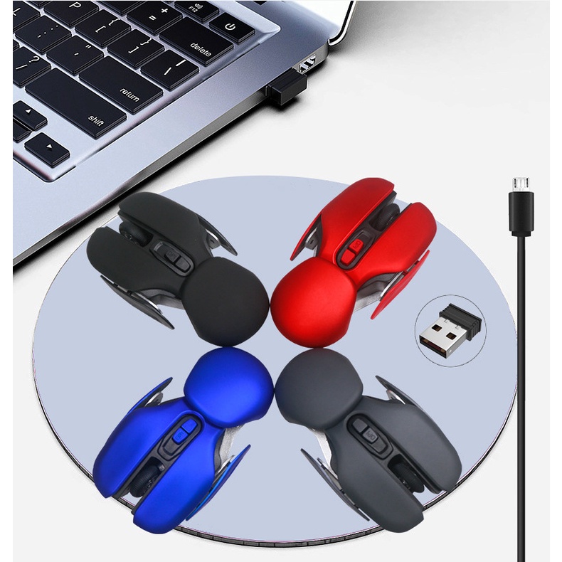 1600DPI Ergonomic Wireless Gaming Mouse 2.4Ghz Typec Aluminum Alloy ...