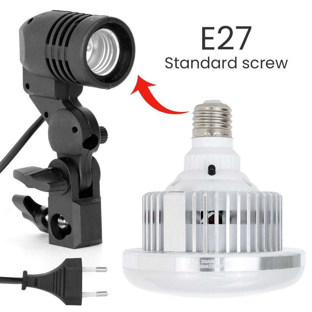 High-power adjustable led light bulb video light mushroom light E27 ...