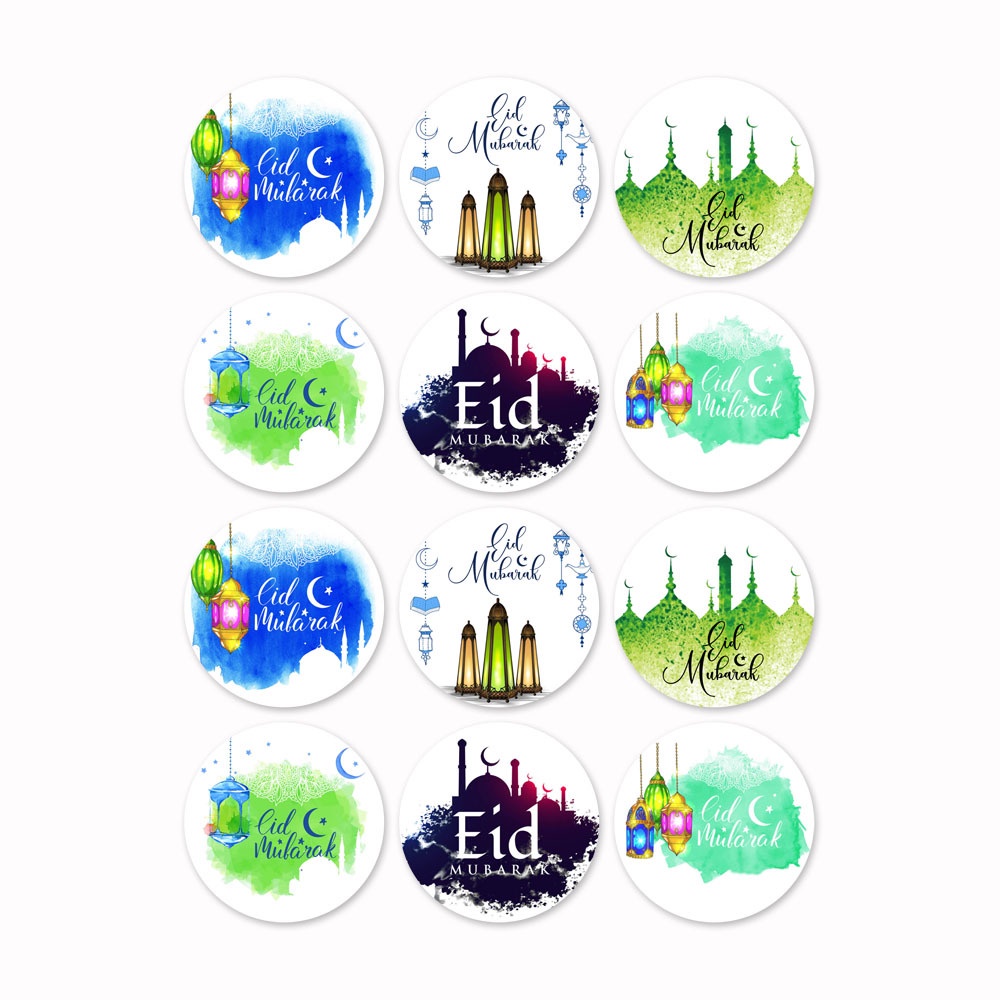 *Clearance Deals* 12pcs/sheet Festive Stickers Hari Raya Eid Mubarak ...