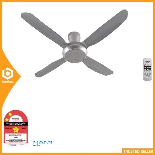Panasonic Yuragi Ceiling Fan 4 Blade - Silver Grey FM14E2 | Shopee Malaysia