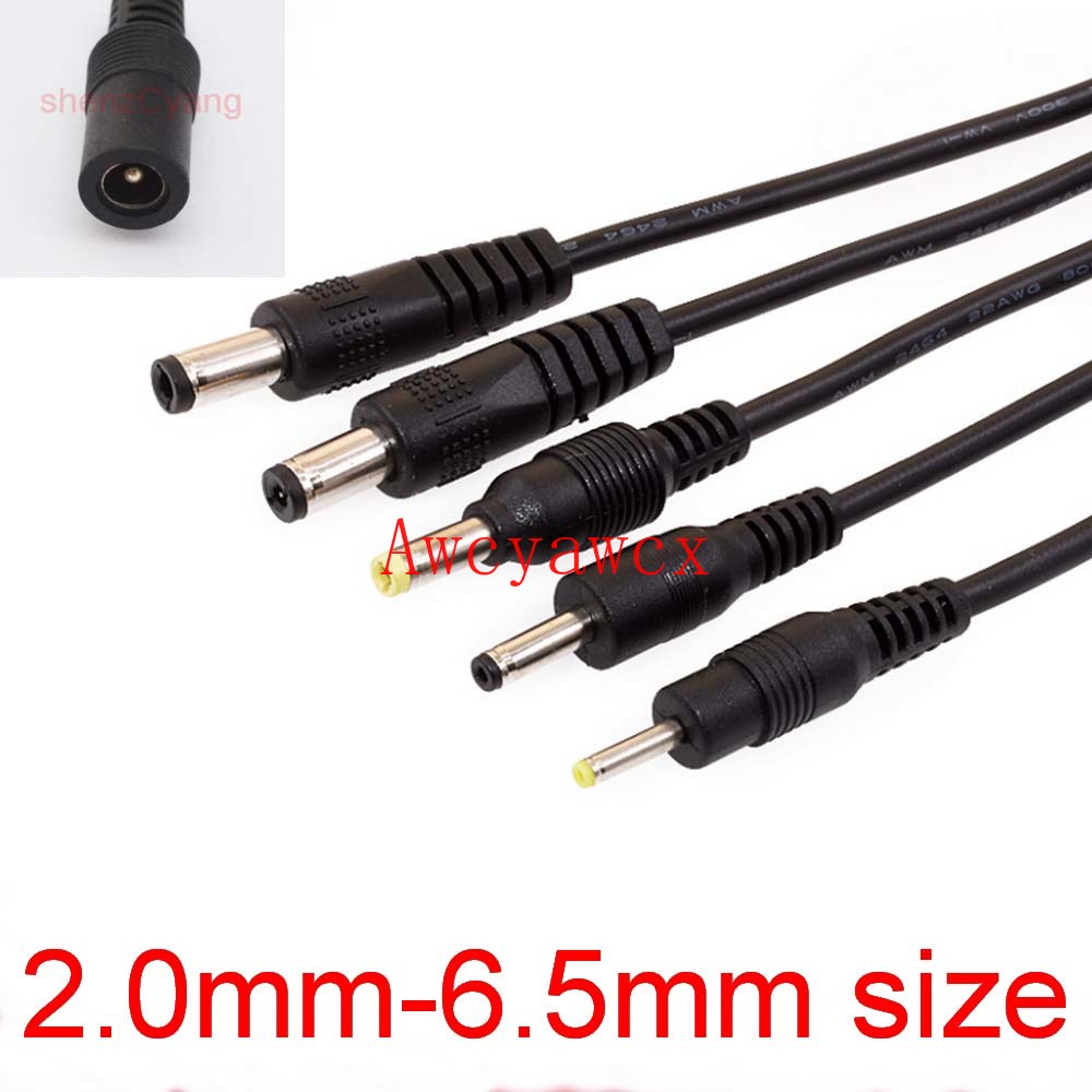 DC Power Jack 5.5mm x 2.1mm Female plug To 6.5mm 6.3mm 4.8mm 4.4mm 4.0mm 3.5mm 2.5mm 1.7mm 1 ...
