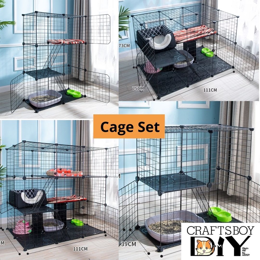(Ready Stock)DIY Panel DIY Cage Pet Cage Rabbit Cage Cat Cage Guinea ...