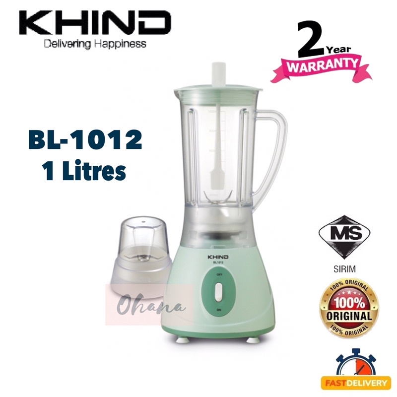KHIND 1L BLENDER JUG WITH DRY MILL BL1012/ PENGISAR JUG MIXER GRINDER ...