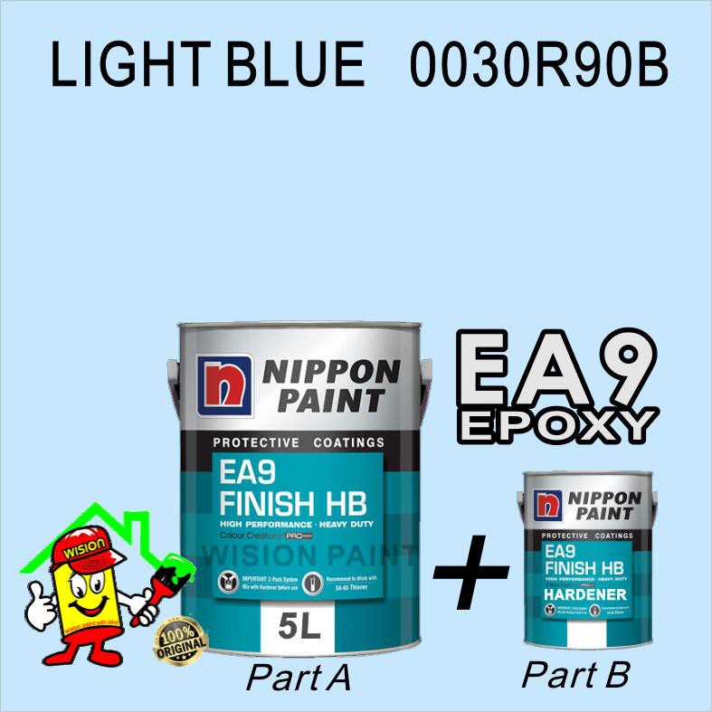 LIGHT BLUE 0030R90B - NIPPON EA9 EPOXY FINISH HB ( 5L ) / EPOXY FLOOR ...