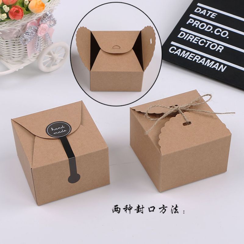 SINGLE RED/KRAFT PAPER BOX / Mooncake PAPER BOX(No Sticker) | Shopee Malaysia