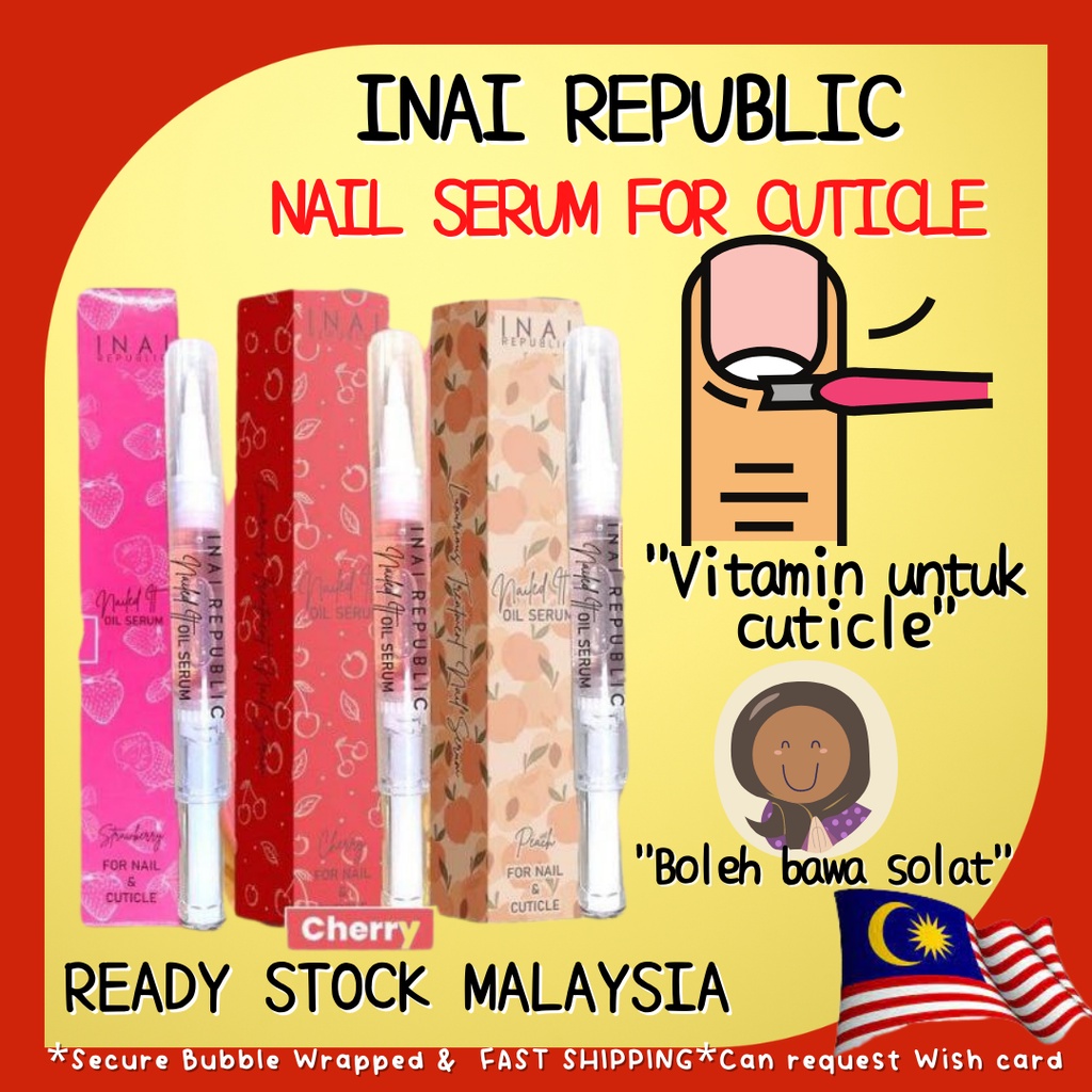 INAI REPUBLIC Oil Serum Vitamin NAIL & Cuticles Halal Wudhuk Friendly ...