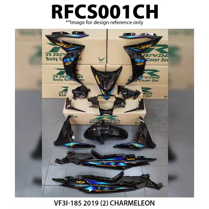 SYM VF3 VF3I v1 v2 v3 LE ABS 2019 (2) Greece Cover Set (Sticker Tanam ...