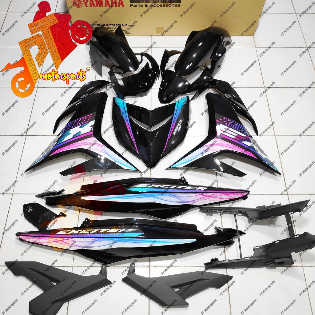 Yamaha Y15ZR Y15 V1 V2 Cover Set Black Exciter Rainbow Original HLY / OEM PANTULAN CAHAYA 31 ...