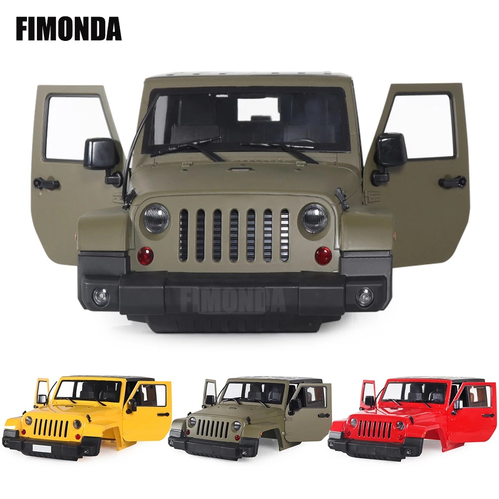 275mm Wheelbase Wrangler Body Two-Door Rubicon Shell for 1/10 RC Crawler Car RC4WD D90 TF2 MST ...