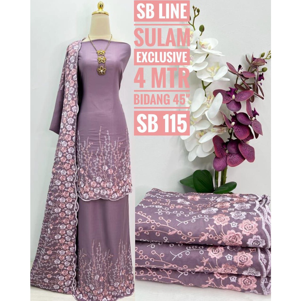 KAIN PASANG KAIN SB LINE SULAM KAIN SULAM EXCLUSIVE | Shopee Malaysia