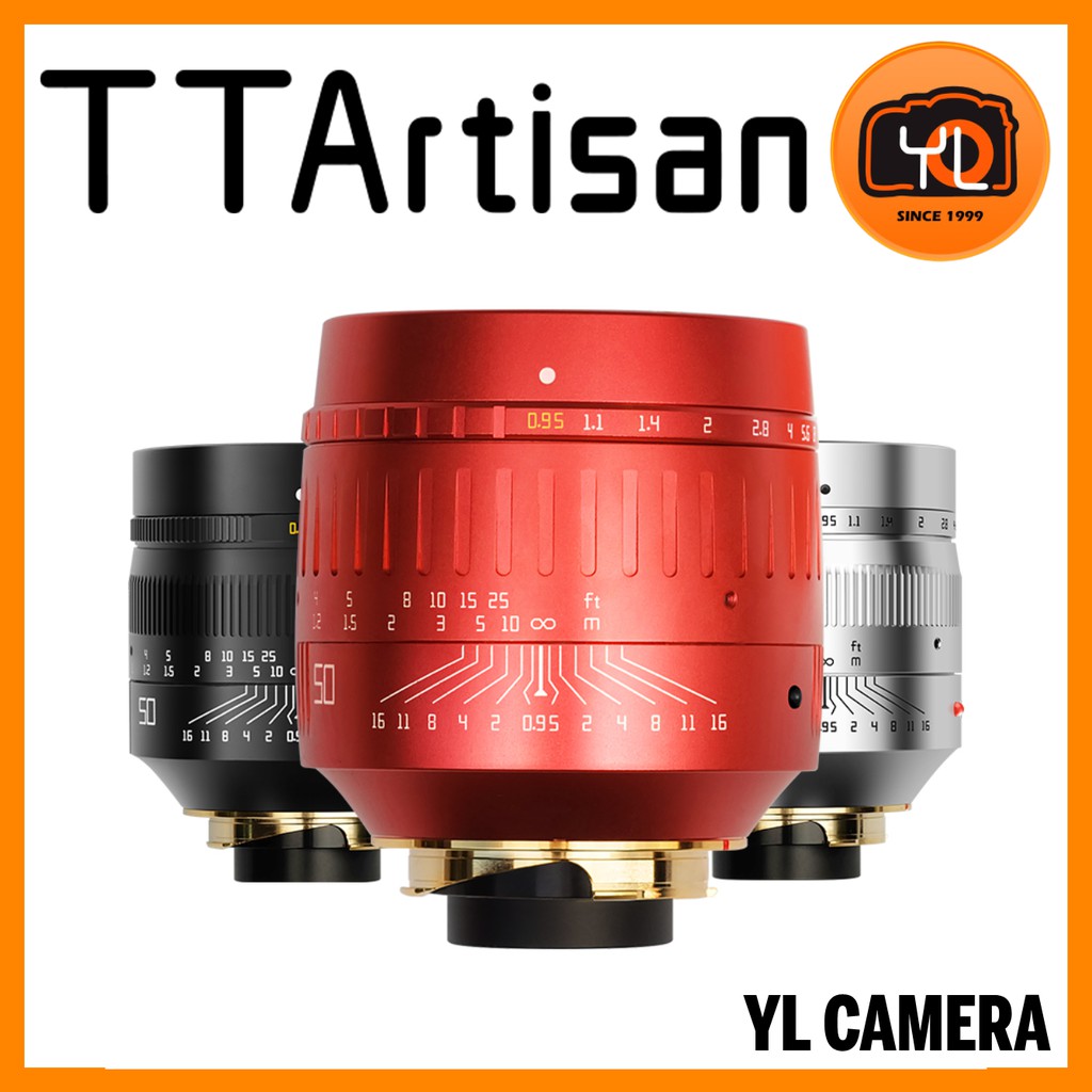 TTArtisan M 50mm F0.95 Lens for Leica M (Black/Silver/Red/Titanium ...