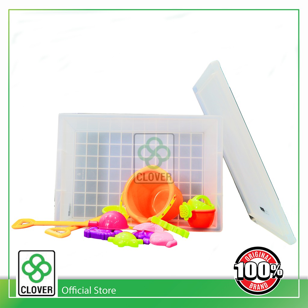 CLOVER 14.5 Litres Storage Box with Cover - More Natural Small Deep ...