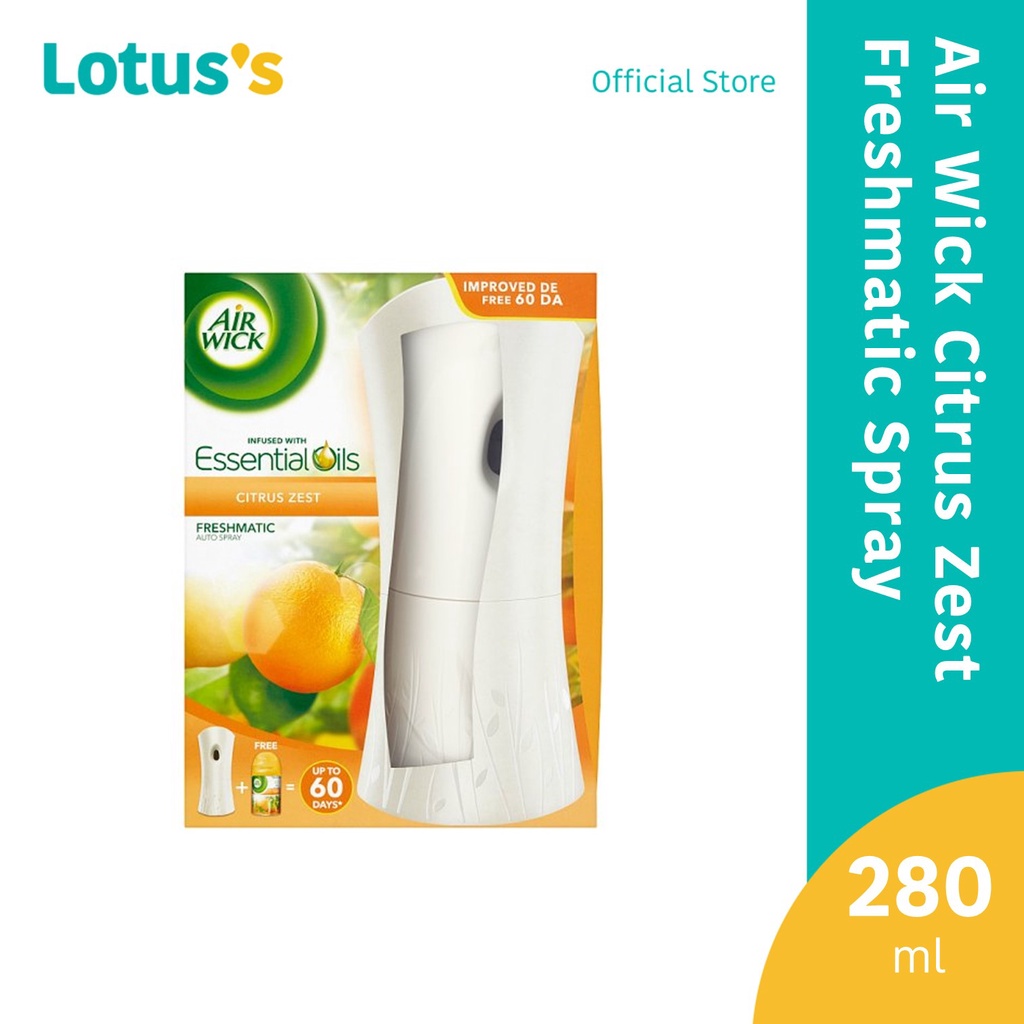 Air Wick Citrus Zest Freshmatic Auto Spray 280ml + Free Refill 250ml ...
