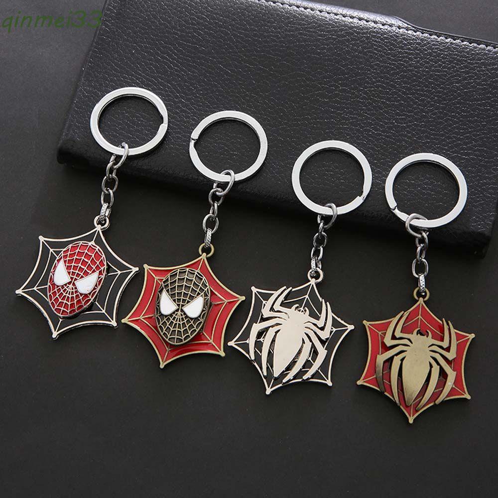QINMEI Souvenir Marvel Keychain Gift KeyRings Key Holder Rotatable ...