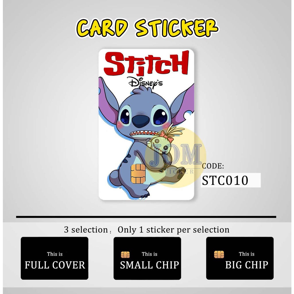 LILO&STITCH TOUCH N GO CARD STICKER COVER (WATERPROOF, HIGH QUALITY ...