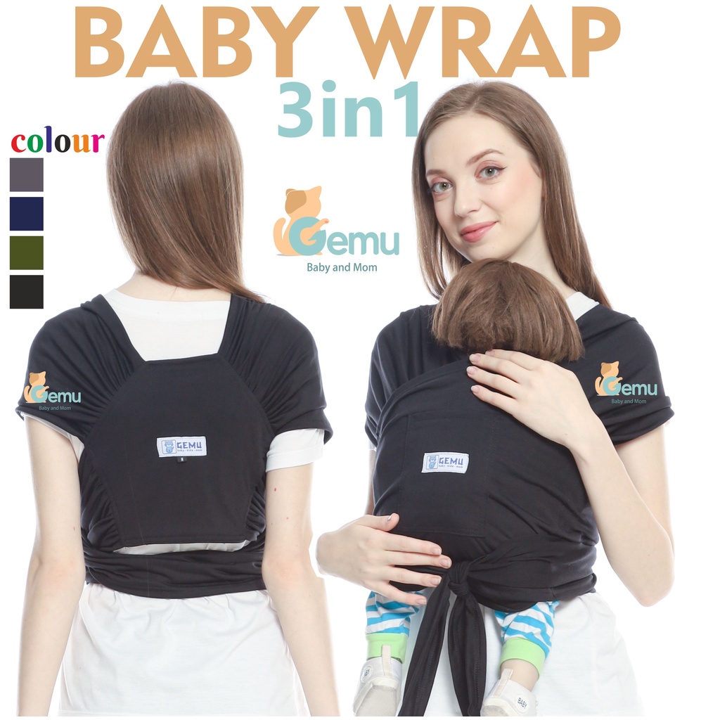 M Shape Geos Front Side Baby Carrier Instant Baby Wrap T-shirt Carrier ...