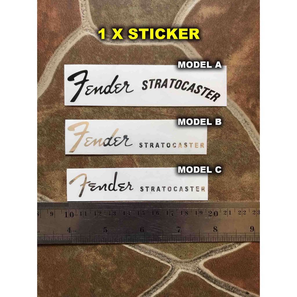 Fender Stratocaster Electric Headstock Sticker Acoustic Classical ...
