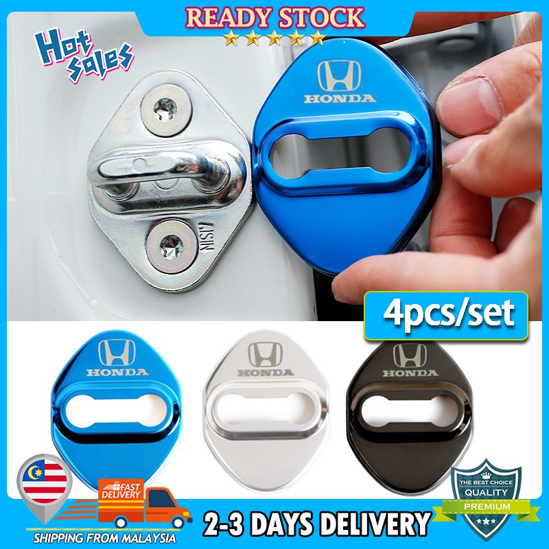 【Ready stock】4pcs Honda Car Door Lock Protection Cover Stainless Steel ...